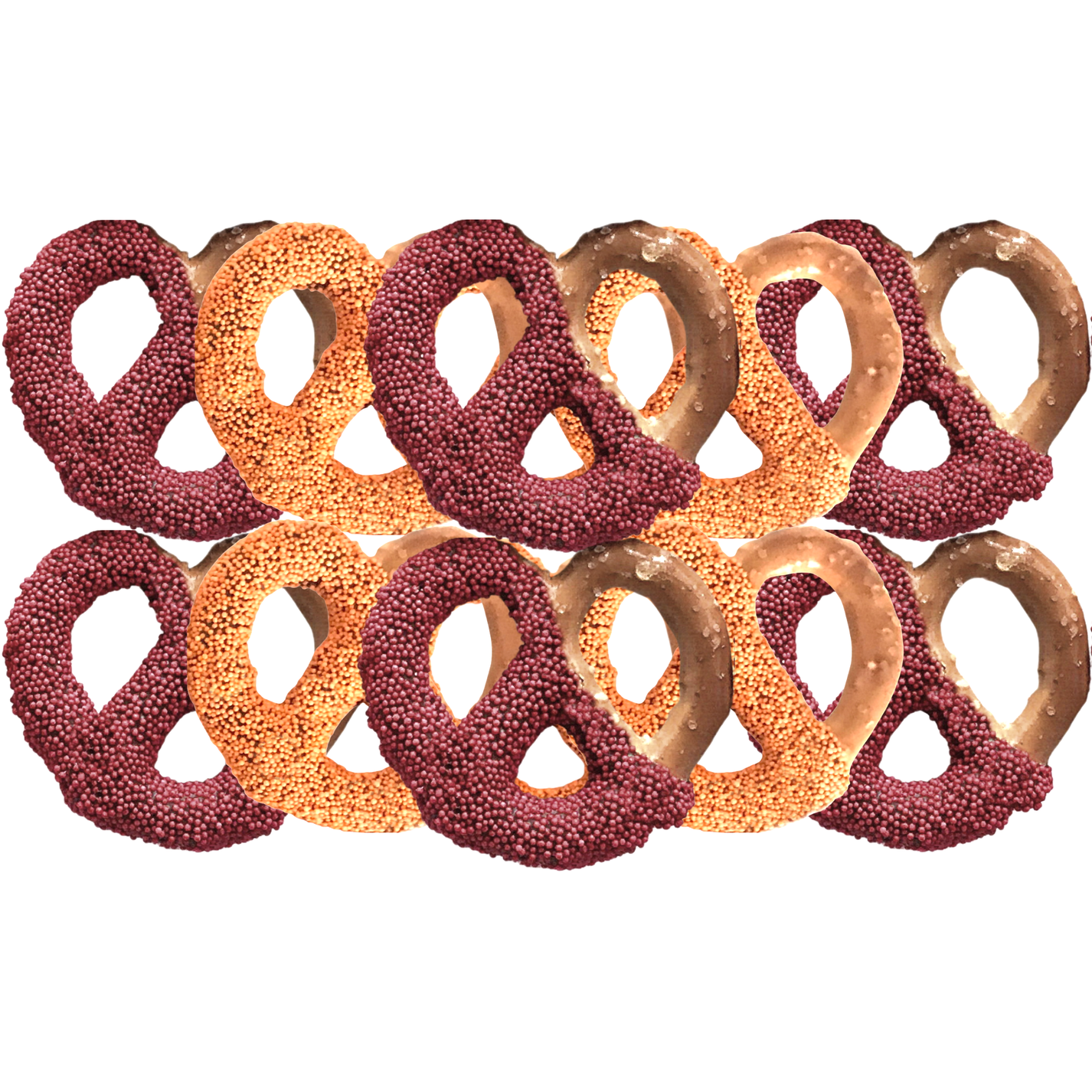 Virginia Tech Chocolate Covered Pretzels – Yummalicious Chocolates